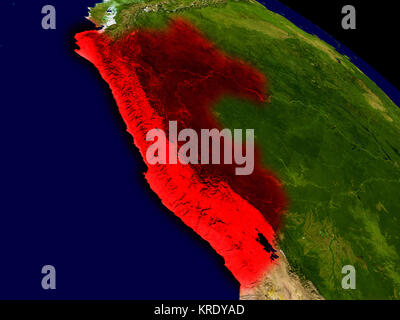 Peru from space Stock Photo - Alamy