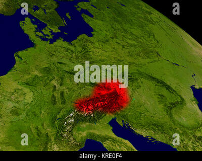 Austria Map, Realistic 3D Map of Austrian Clouds Tree sun rays on ...