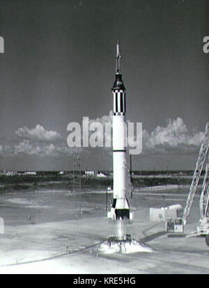 A historic image of the Project Mercury space program, depicting key ...