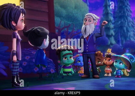 SUPER MONSTERS, (from left): Werewolf Kid, Frankie, Katya, Cleo, Drac ...