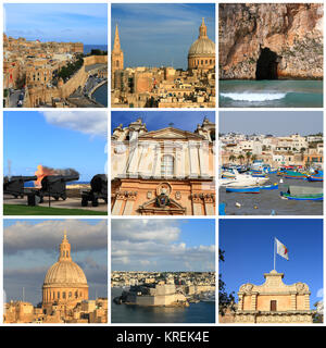Impressions of Malta, Collage of Travel Images Stock Photo - Alamy