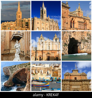 Impressions of Malta, Collage of Travel Images Stock Photo - Alamy