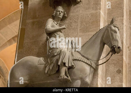 Bamberg horseman, sculpture at Bamberg Cathedral, Bamberg, Upper Stock ...