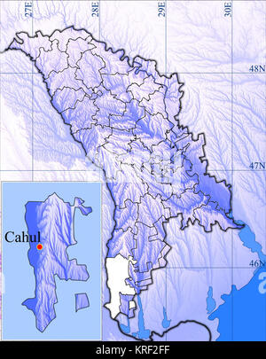 Raionul Cahul location blue map Stock Photo - Alamy