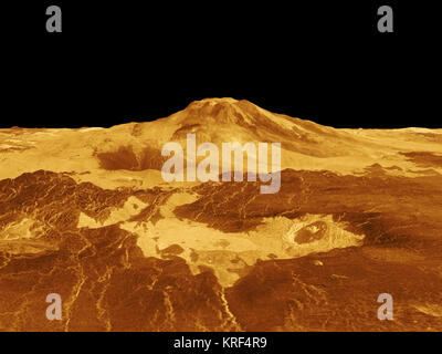 3D Perspective View of Maat Mons on Venus Stock Photo - Alamy