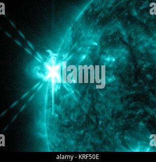 The Sun emits a mid-level flare, as observed by NASA’s Solar Dynamics ...