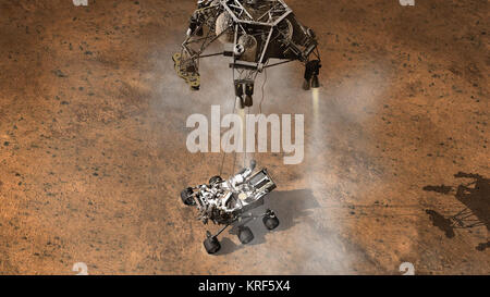 Curiosity Touching Down, Artist's Concept Stock Photo - Alamy