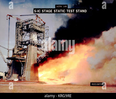 The Saturn V S-IC-T stage (S-IC static test article) fuel tank was ...