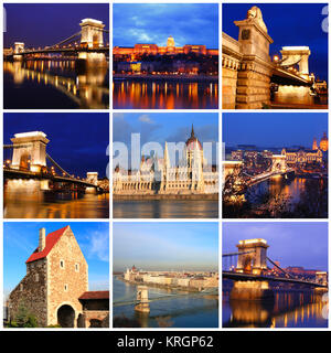 Impressions of Budapest, Collage of Travel Images Stock Photo - Alamy