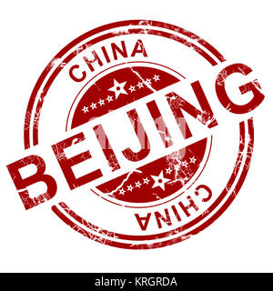 Red Beijing stamp Stock Photo - Alamy