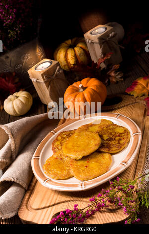 potato pancakes with pumpkin puree Stock Photo - Alamy