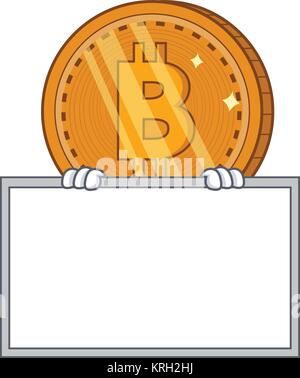 With board Bitcoin Gold character cartoon Stock Vector Image & Art - Alamy