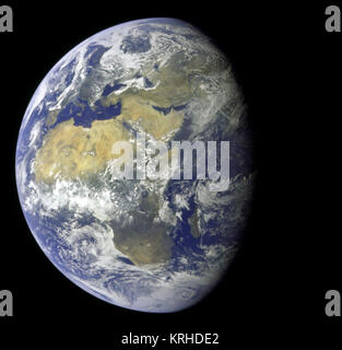 Apollo 11 image of the Earth showing Africa and the Saudi Arabian ...