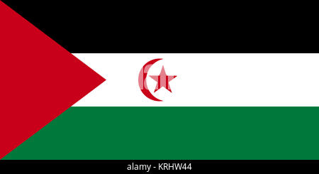Sahrawi national official flag. Western Sahara patriotic symbol. SADR ...