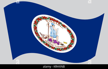 Virginian official flag, symbol. American patriotic element. USA banner ...