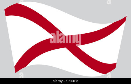 Alabamian official flag, symbol. American patriotic element. USA banner ...