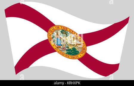 Floridian official flag, symbol. American patriotic element. USA banner ...