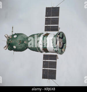 Apollo Soyuz Test Project crew training. Portrait of (from left to ...