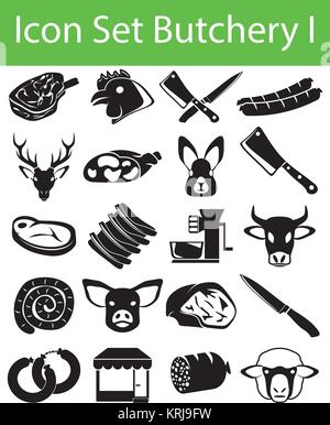 Meat steak app icon. Butcher shop product. Restaurant, grill bar ...