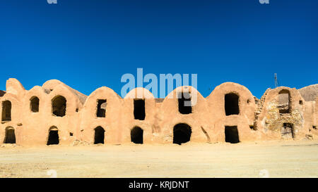 Ksar Hallouf, a fortified village in the Medenine Governorate, Southern ...