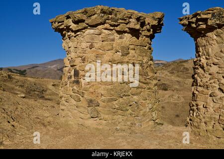 Chullpas de Ninamarca precolombian funeral towers in archaelogical site ...