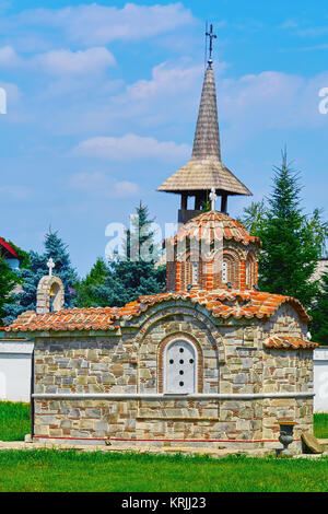 Cloister with small temple in the convent at the Sanctuary of Blessed ...