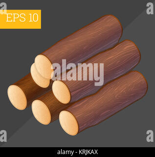 pine tree single isolated object. 3d render illustration isometric ...