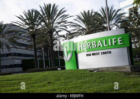 The Herbalife sign outside its office building in Torrance California ...