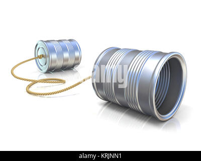 Tin Can Phone communication device using two tin cans and a string ...