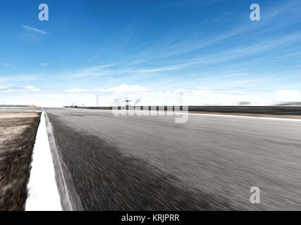 blurry empty car racing track in shaoxing in blue sky Stock Photo - Alamy