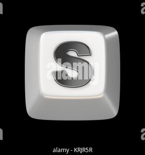 Computer keyboard key FONT. LetterS 3D Stock Photo - Alamy