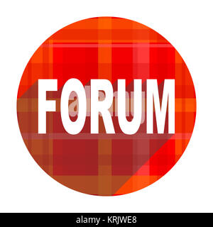 forum red flat icon isolated Stock Photo - Alamy
