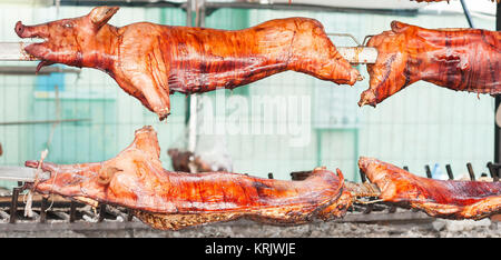 Baked roasted pork carcasses Stock Photo - Alamy