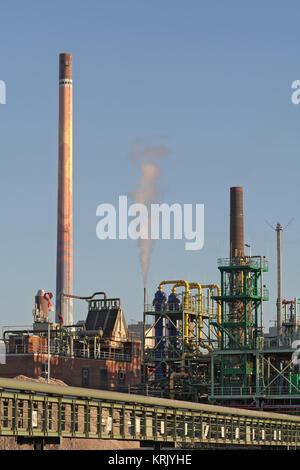 Industry park with silo and chimney Stock Photo - Alamy