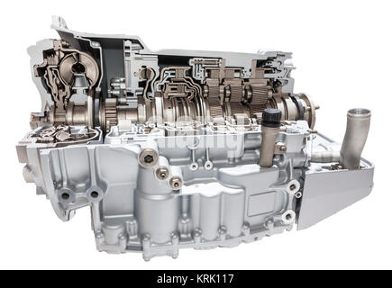 Modern heavy duty automatic transmission of a truck or bus isolated ...