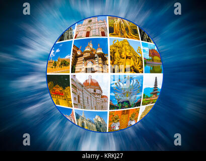World Monuments Collage Stock Photo - Alamy