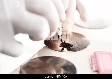 decorating nails,stamping method Stock Photo - Alamy