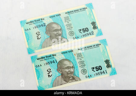Indian 50 rupee paper currency new note front and back side design ...