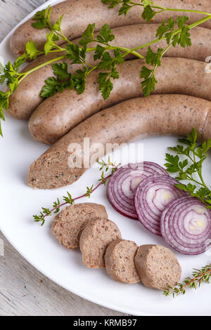 white pudding (czech traditional food) as nice background Stock Photo ...