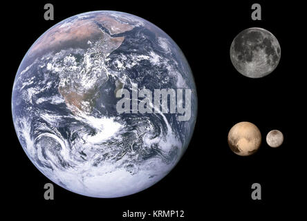 Pluto & Charon Comparison Stock Photo - Alamy