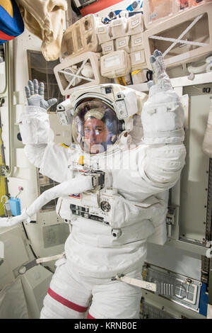 ISS-50 EVA-2 (a) inside the Quest airlock Stock Photo - Alamy