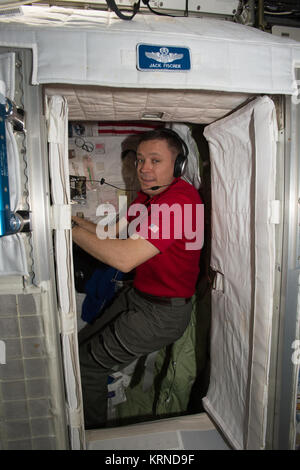 Inside International Space Station Sleeping
