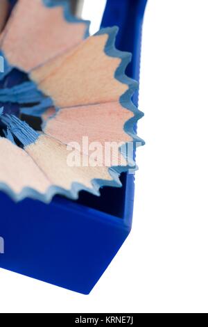 cropped image of pencil dust and sharpener Stock Photo - Alamy