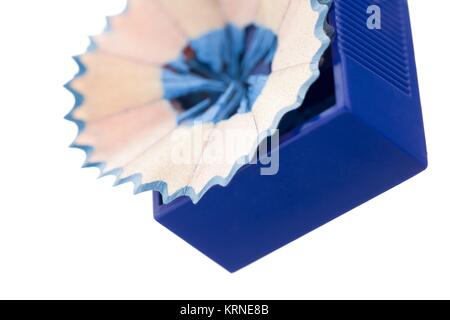 cropped image of pencil dust and sharpener Stock Photo - Alamy