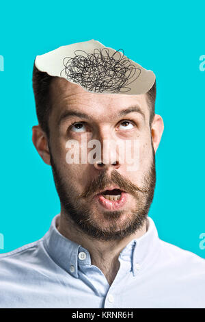Conceptual image of a open minded man Stock Photo - Alamy