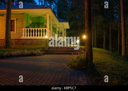 Beautiful wooden dacha cottage in rural Sakhalin Island Russia Stock ...