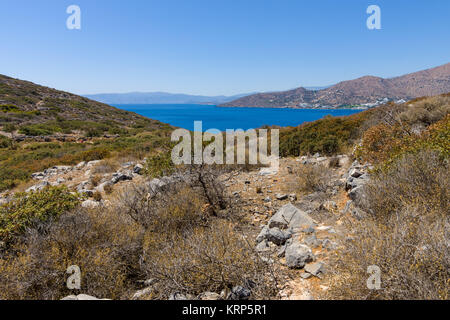 The natural landscape of the peninsula Kalydon. Crete. Greece ...