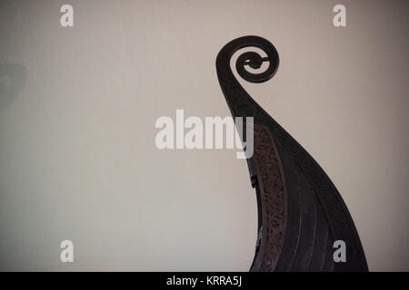 The Oseberg ship, a well-preserved Viking ship discovered in a large ...