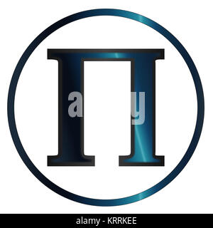 Pi Greek alphabet letter, mathematical symbol and decimal sequence ...