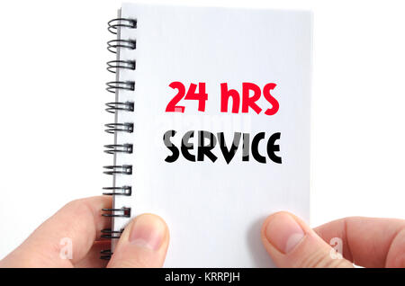 24 hrs service text concept Stock Photo - Alamy
